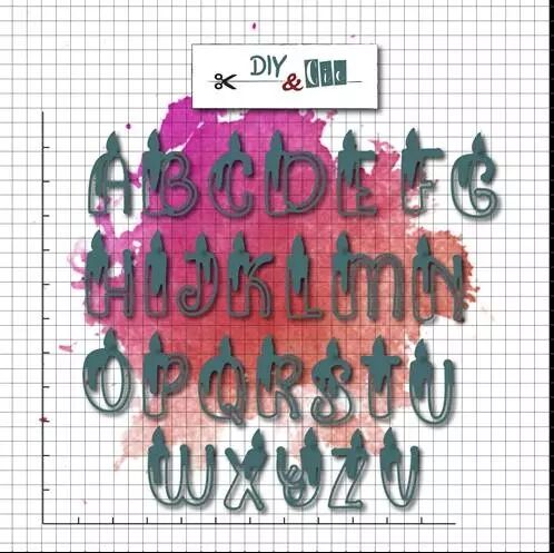 DIY&Cie-Die - Alphabet bougie-Die format standard